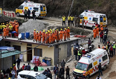 First of 41 Indian workers rescued from tunnel: local media