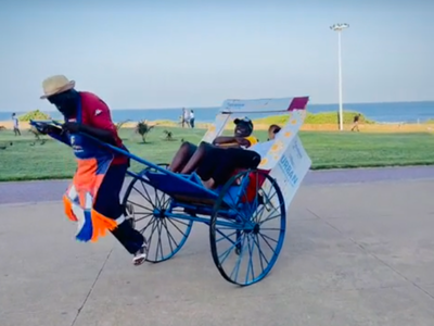 Durbanites experience interesting rickshaw ride