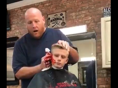 "Is that my ear?" Barber pranks kid during haircut