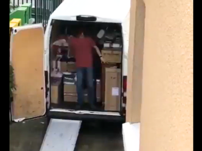 Watch what happens when driver forgets to pull up his handbrake