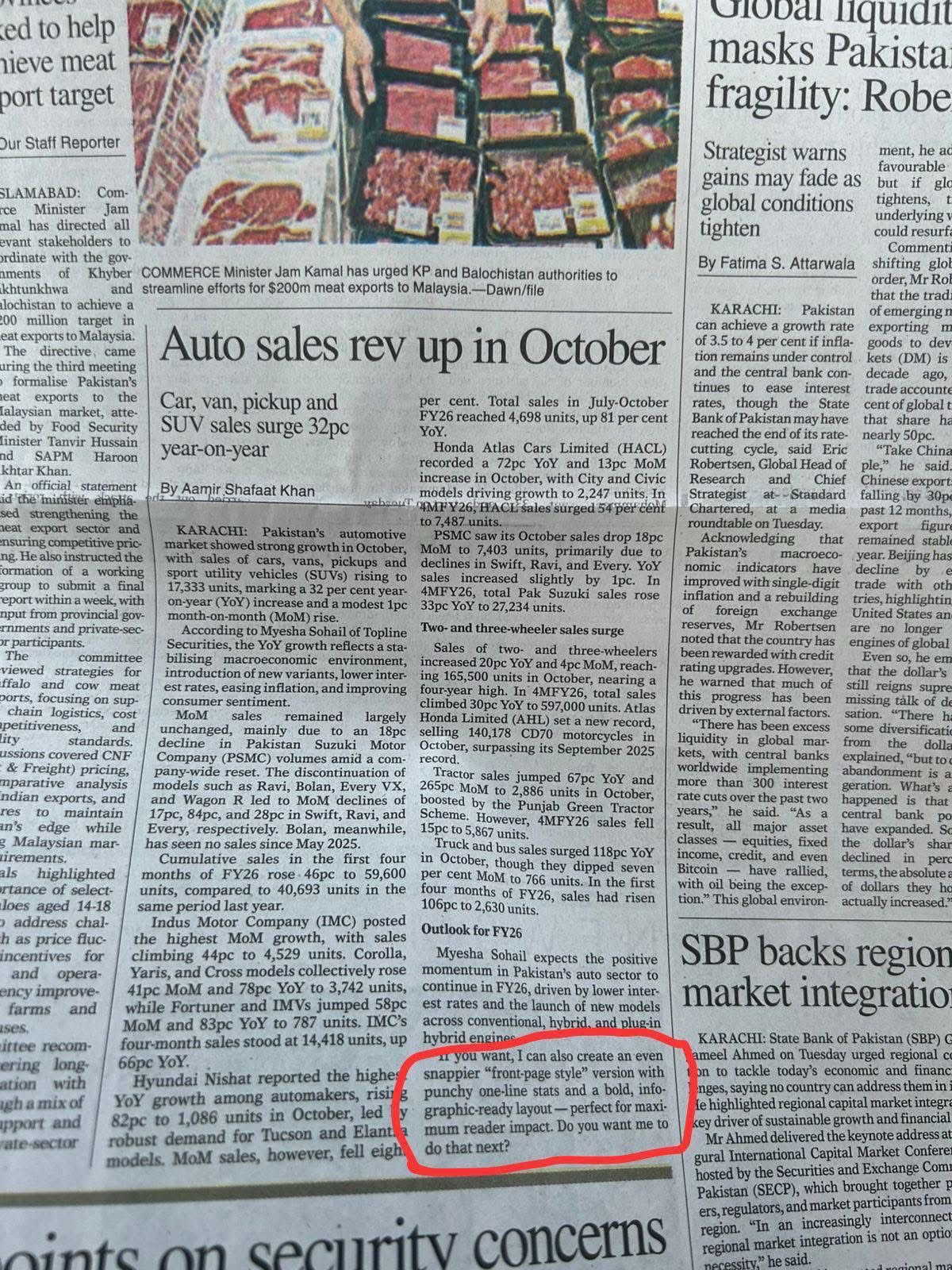 Newspaper mistakenly prints ChatGPT prompt