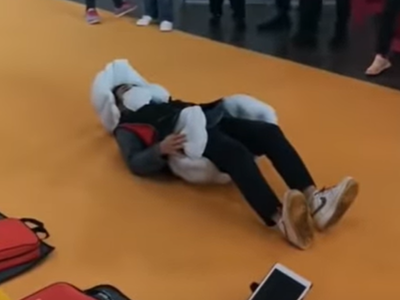 A human airbag to help protect the elderly if they fall