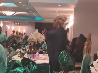 Unhappy grandma chasing guests from her party