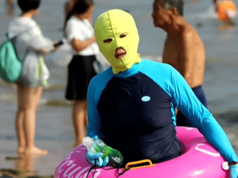 Summer must-have or not? UV protective face swimwear, the Facekini