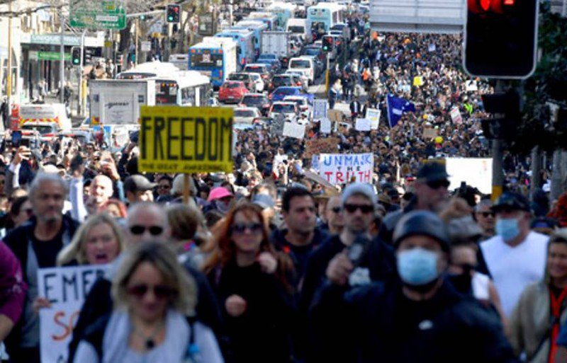 Hundreds arrested in Australia protests as country posts worst Covid rise