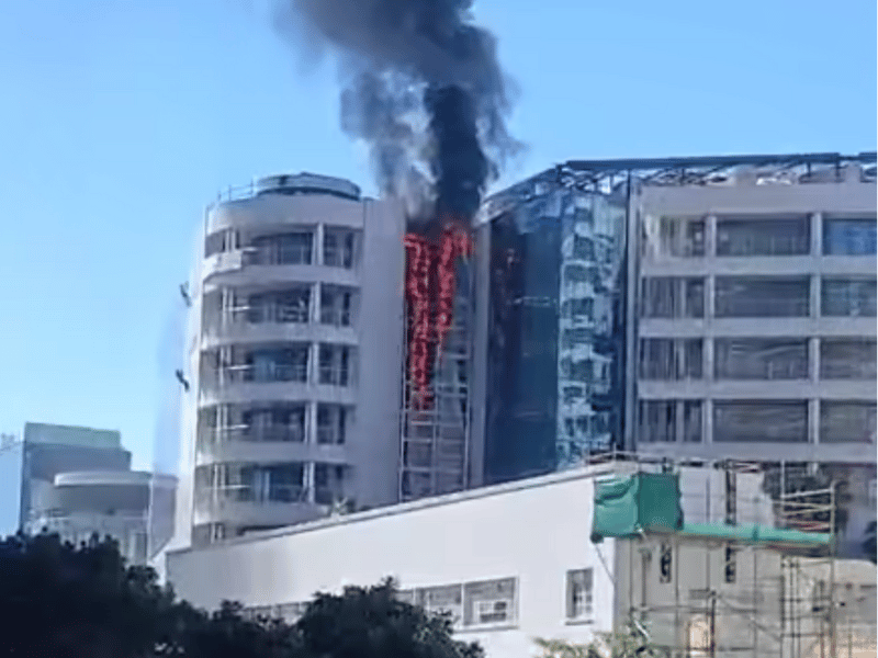 WATCH: Flames engulf building in Cape Town CBD
