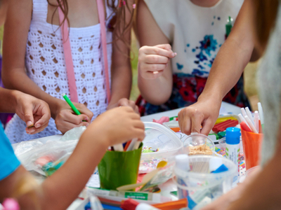 Glenwood Prep Cafe hosts messy play for the kids