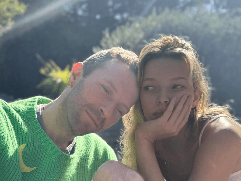 Chris Martin's daughter Apple shows off her vocals