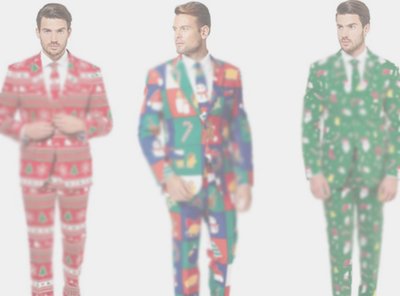 Would you wear these Christmas themed suits?