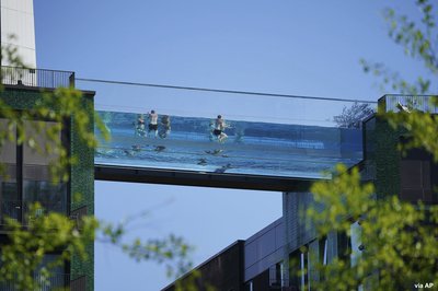 WATCH: Want to swim in a 'floating' see-through pool, 35m above ground?