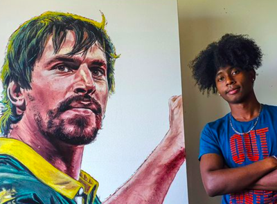 Local artist uses lipstick to create vibrant portraits of SA celebs