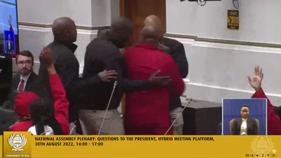 EFF MPs removed from National Assembly during Ramaphosa Q&A