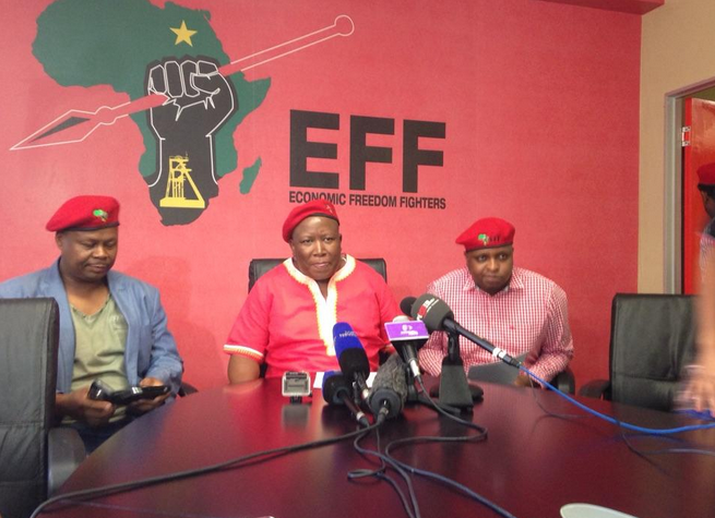 EFF seeks interdict against riot police in Parly