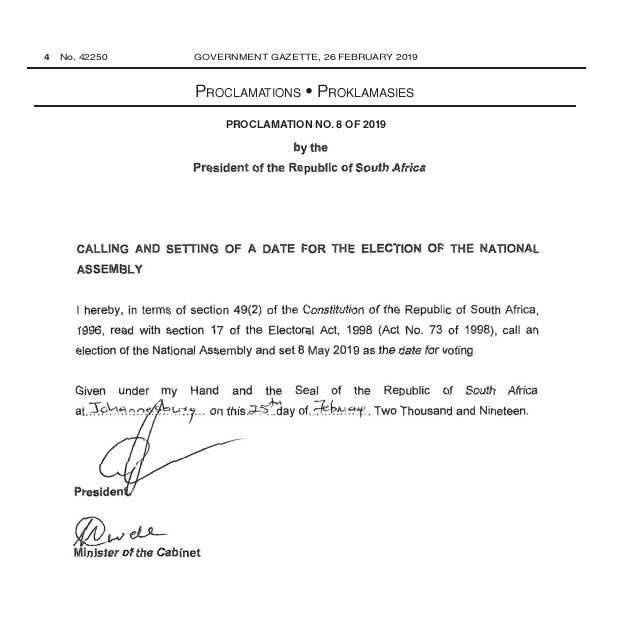 Voters’ roll closed following Ramaphosa’s election date proclamation