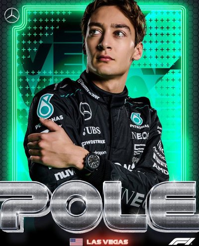 Russell on pole position at Las Vegas GP