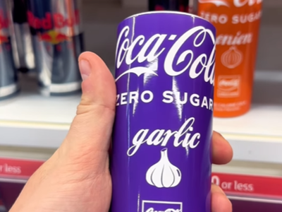 Garlic flavoured Coca-Cola on the shelves in the UK