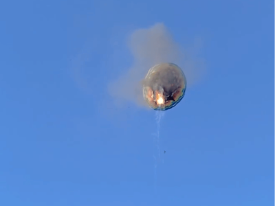 WATCH: Hot air balloon crashes after catching fire