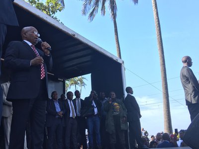 WATCH: Zuma addresses crowds after court appearance