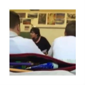School teacher filmed swearing at pupil
