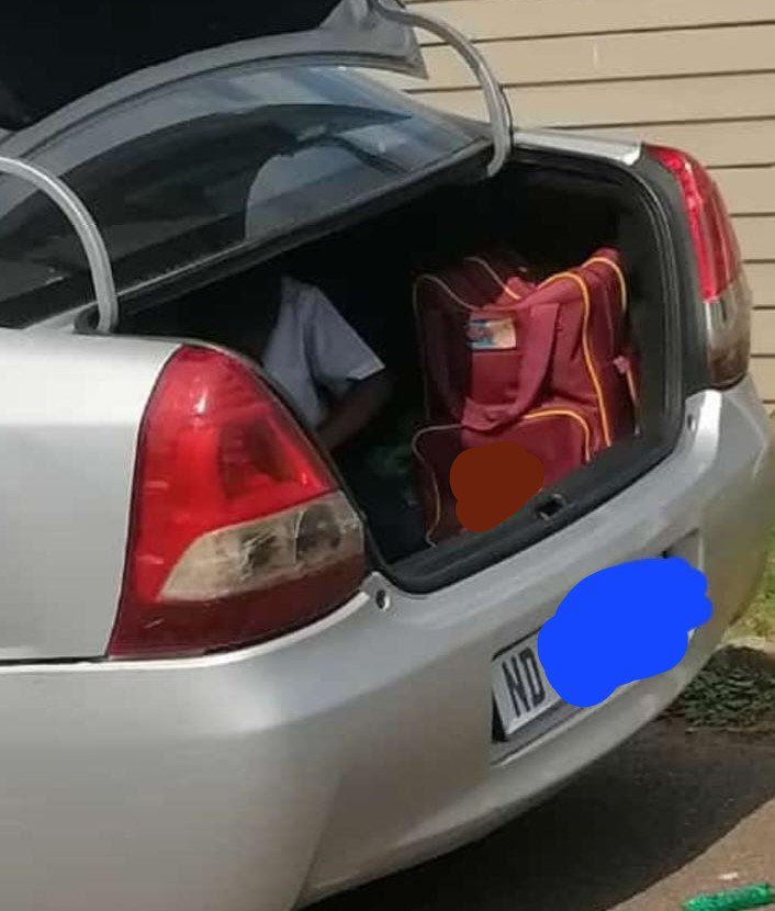 KZN Education ‘disturbed’ by pic of pupil in boot of car