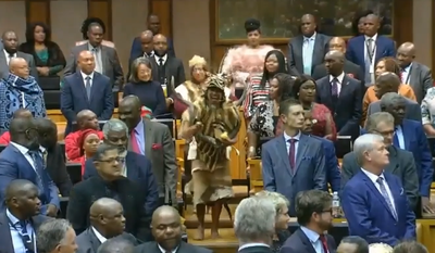 [WATCH] Khoisan praise singer makes history at SONA