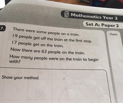 Maths test for 7-year-olds puzzles parents