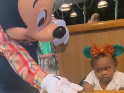 Mickey Mouse makes toddler cry