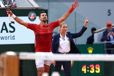 Stricken Djokovic stages French Open escape act, Medvedev out