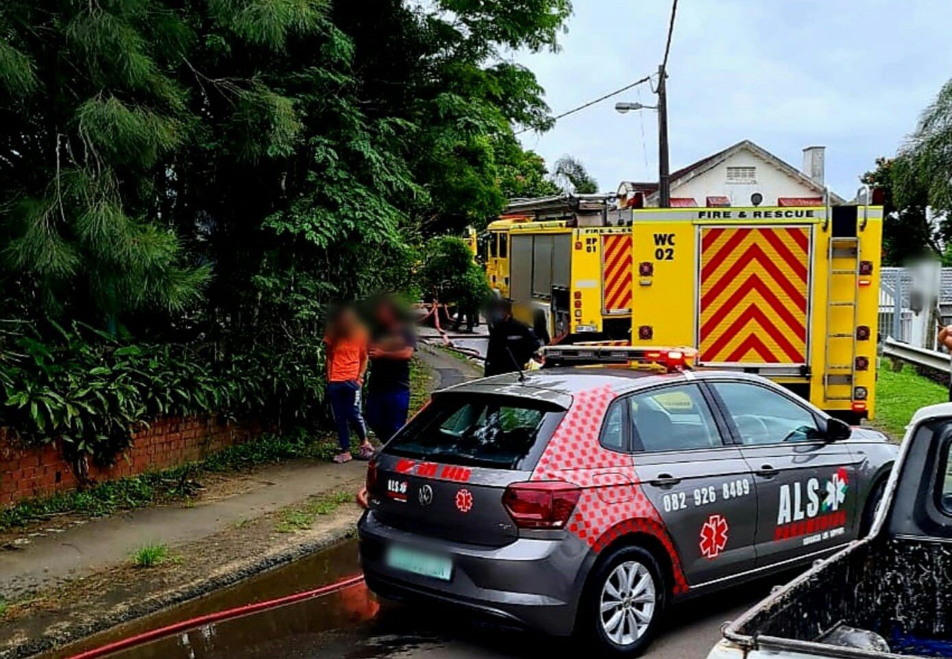 PICS: One person hurt in blaze at Bellair home