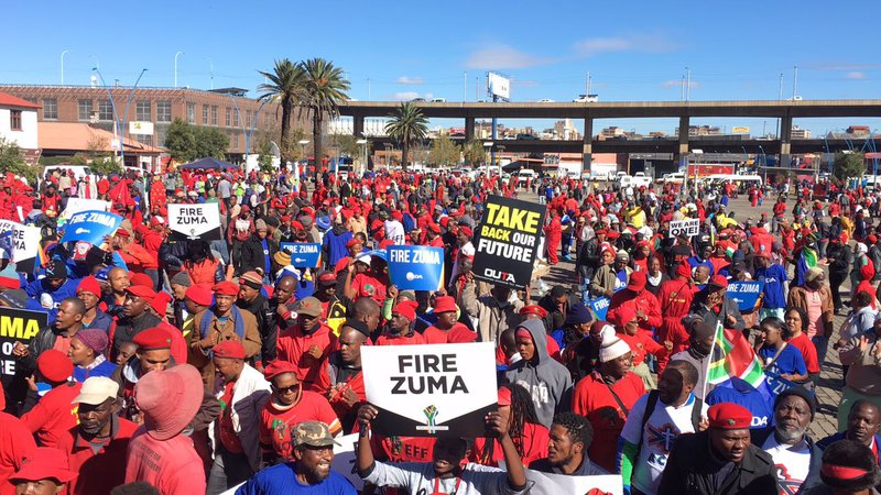 Opposition parties gather at Mary Fitzgerald Square