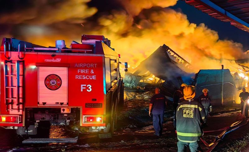 Firefighters battle blaze at PMB nappy factory