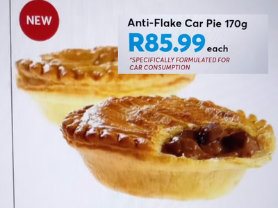 Anti-flake car pie leaves Mzansi divided