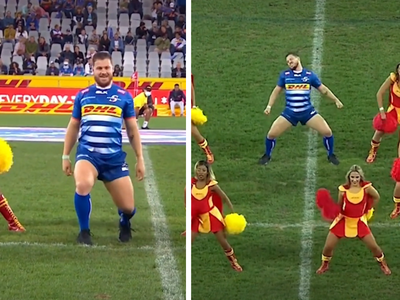 WATCH: Professional dancer Wiaan Laing shows off with Stormers cheerleaders