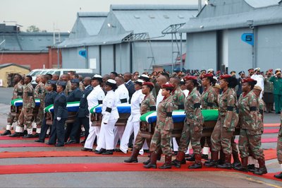 Remains of SANDF soldiers handed over to families
