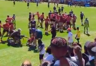 Massive brawl breaks out at local school rugby match