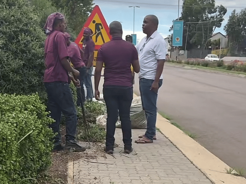 Outrage after Steers employees perform gardening tasks