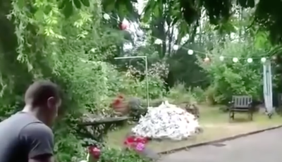 Man causes massive explosion with his silly stunt