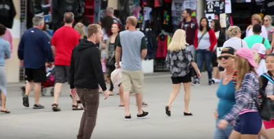 Guy says "Hello" to strangers, reactions are hilarious