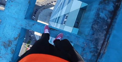 Russian daredevil performs death-defying stunts