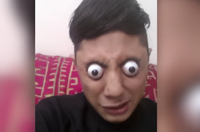 Teenage boy shocks everyone with his amazing eye popping skills