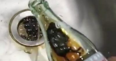 Man opens Diet Coke and finds something disgusting inside