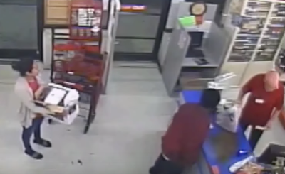 Brazen man robs a store without anyone noticing