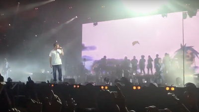 WATCH: Rapper falls off stage during Gorillaz performance