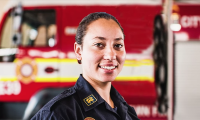 The woman fighting fires after almost losing her life to a blaze