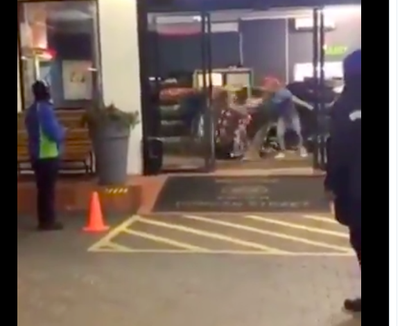 Angry shopper: Hysterical man loses it at a garage in Pretoria