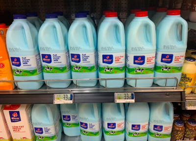 Wondering why Clover milk now comes in blue bottles?