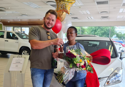 WATCH: TikTok sensation Malcolm Wentzel buys Thembi Ubisi a car