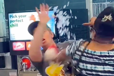 Watch Customer Attacks Mcdonald S Worker Over Drink