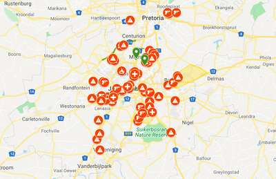 Google Maps has added a riot function with a live tracker for Gauteng