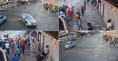 Car ransacked after crashing